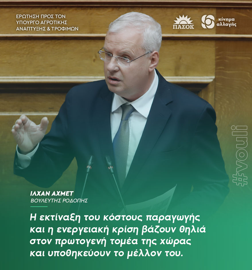 Ιλχάν Αχμέτ: «Η εκτίναξη του κόστους παραγωγής και η ενεργειακή κρίση ...