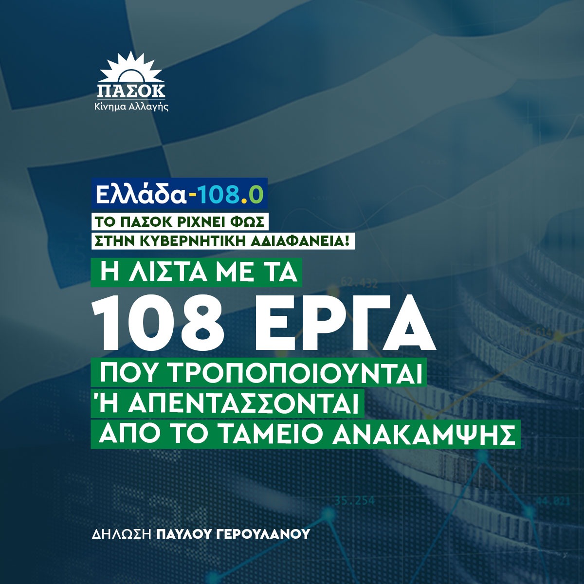 Η λίστα με τα 108 έργα που τροποποιούνται ή απεντάσσονται από το Ταμείο ...